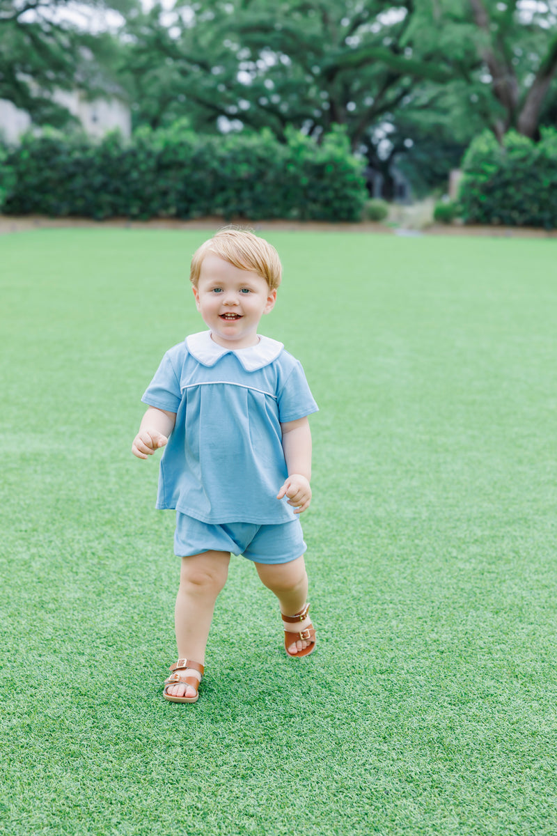 Beckham Bloomer Set- Cornflower Blue – Trotter Street Kids