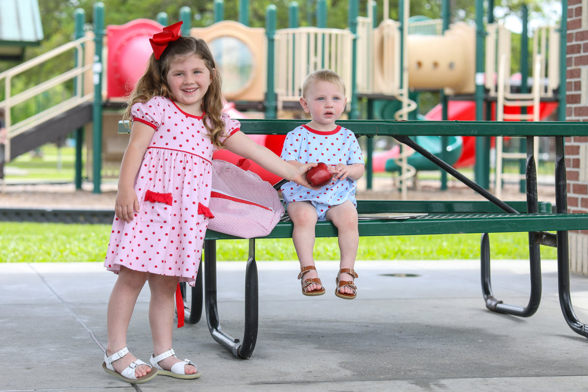 Apple Print Dress – Trotter Street Kids